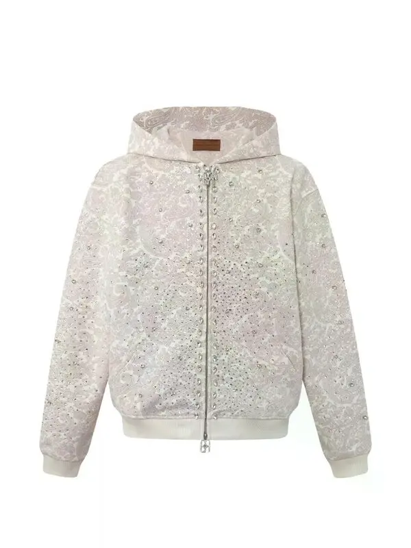 BIRTH OF ROYAL CHILD Crystal-embellished Hoodie And Track Pants Set - Neutrals