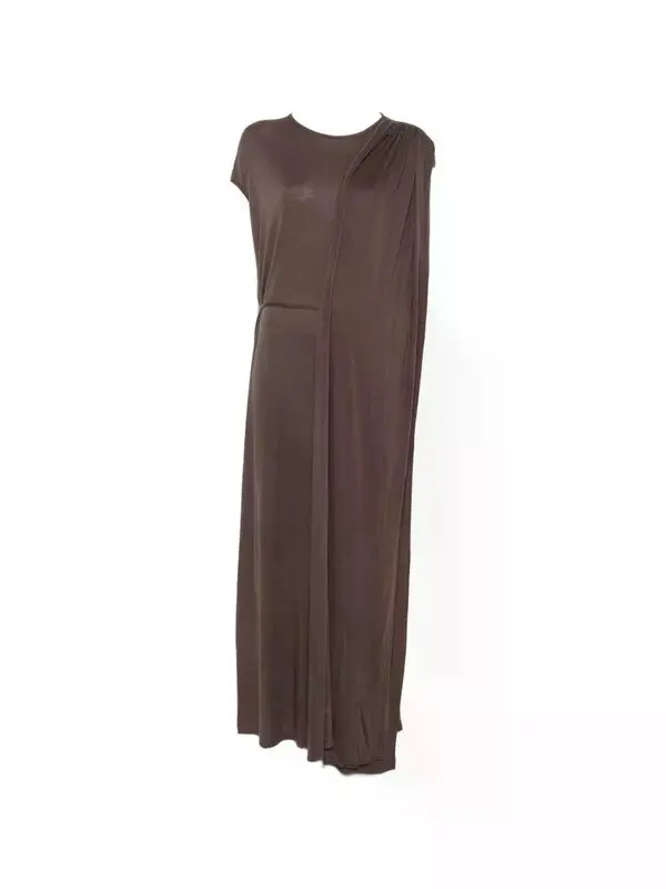 VIKTORIA CHAN Draped Detail Maxi Dress - Brown