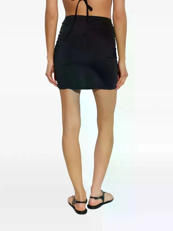 Moschino Ruched Rosette-detail Mini Skirt