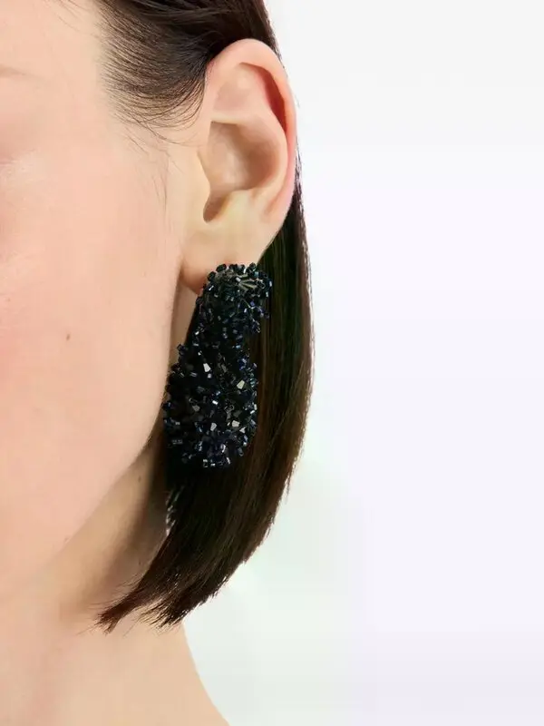 Oscar De La Renta Beaded Cluster Drop Earrings