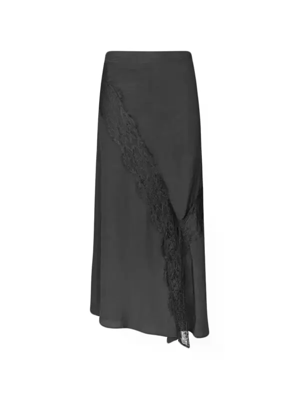RABENS SALONER Asymmetric Lace Trim Skirt