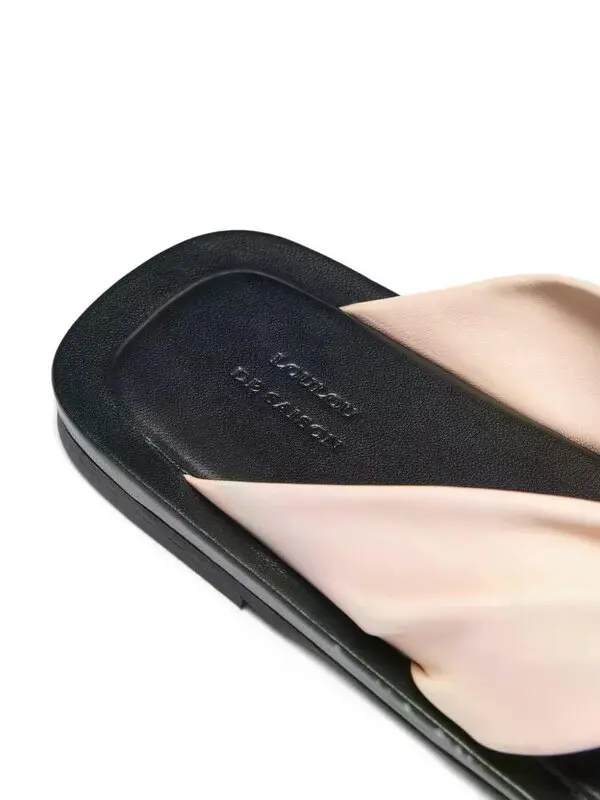 Loulou De Saison Light Pink Nappa Leather Sandals - Neutrals
