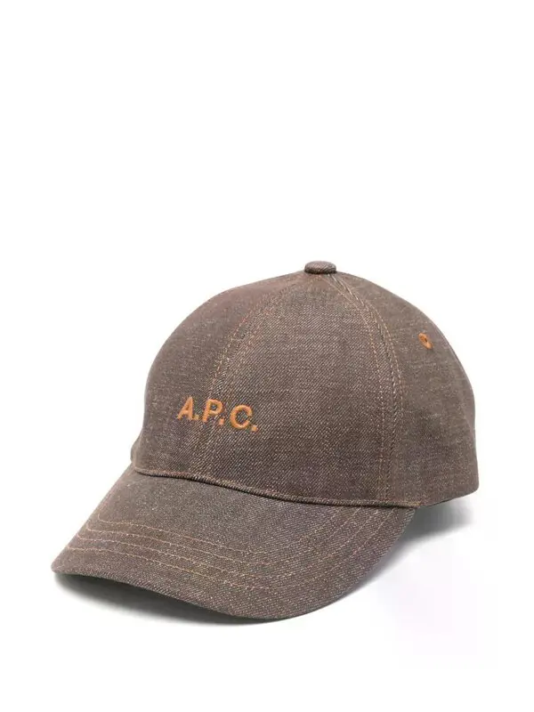 A.p.c. Charlie Logo Embroidered Baseball Cap - Brown