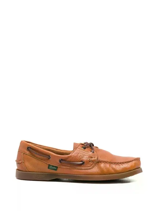 Paraboot Lace-up Leather Boat Shoes - Brown