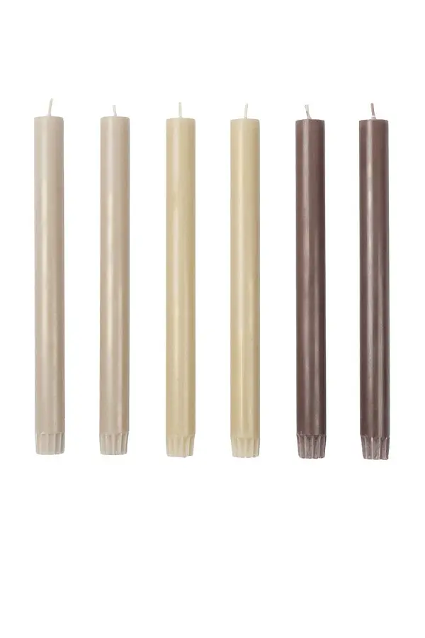 THE CONRAN SHOP Candles Set Of 6 In Brown - Neutral