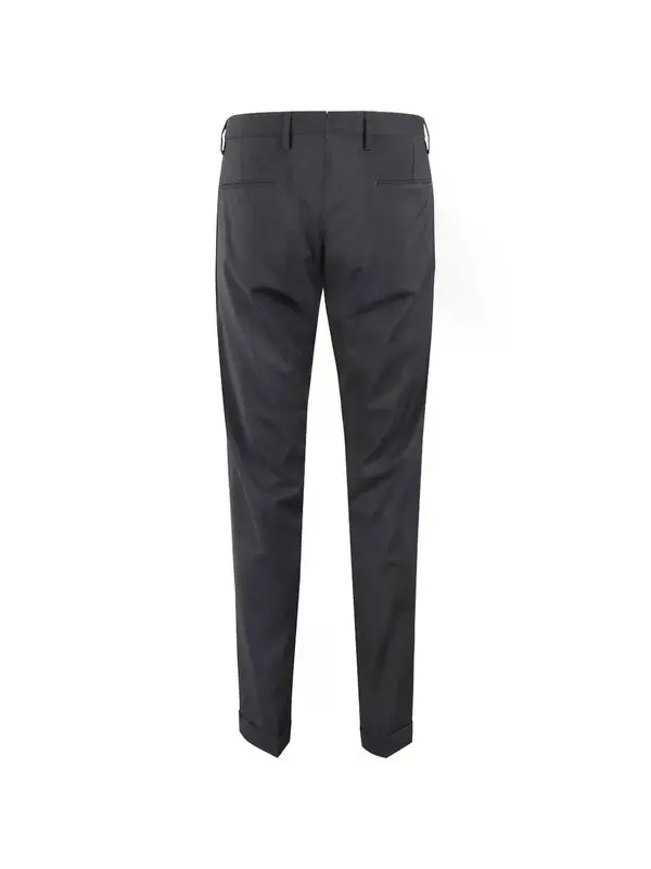 BRIGLIA 1949 Slim Fit Trousers With Turn-up Cuffs - Grey