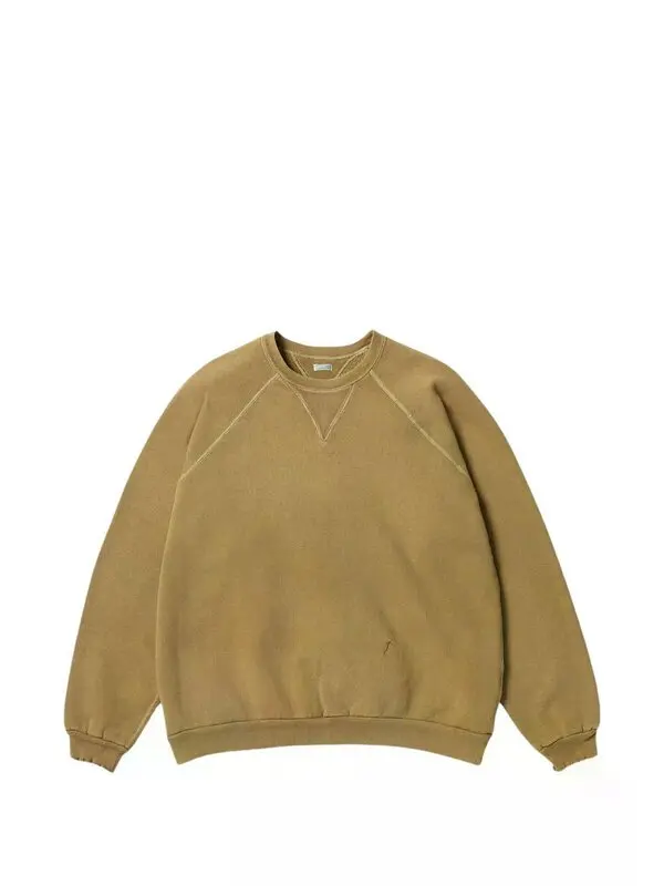 A.PRESSE Raglan-sleeve Crew-neck Sweatshirt - Gold