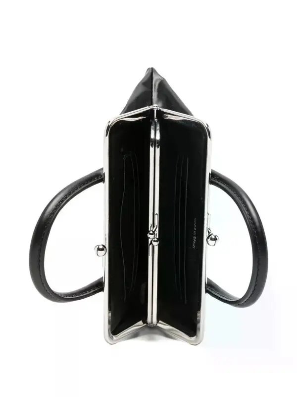 Comme Des Garçons Logo-print Kiss-lock Wallet - Black