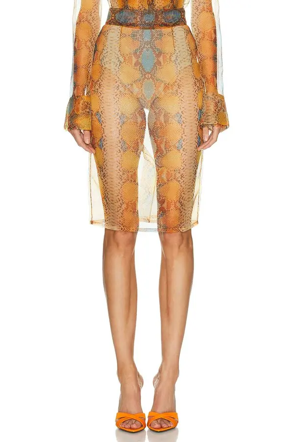 LAQUAN SMITH Sheer Pencil Skirt