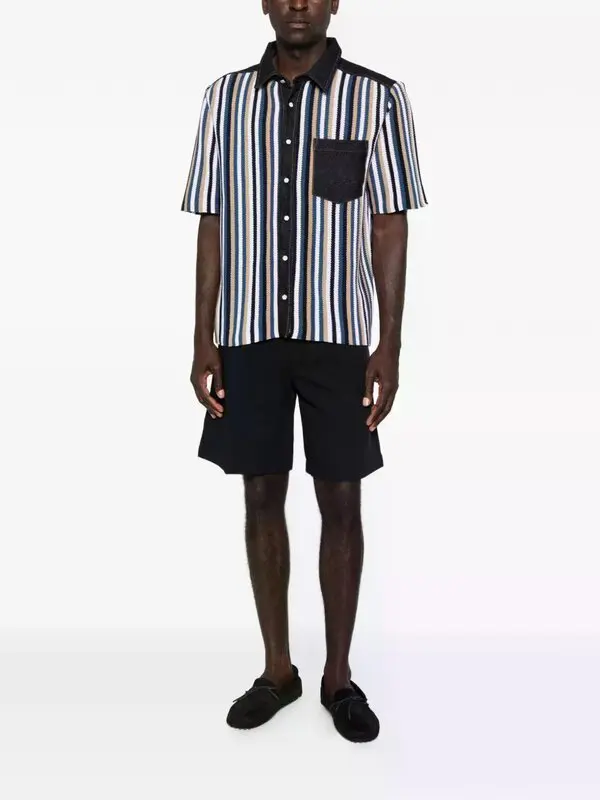 ATOMO FACTORY Stripe Buttoned Shirt