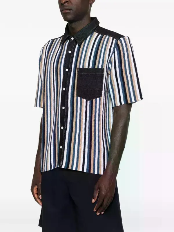 ATOMO FACTORY Stripe Buttoned Shirt