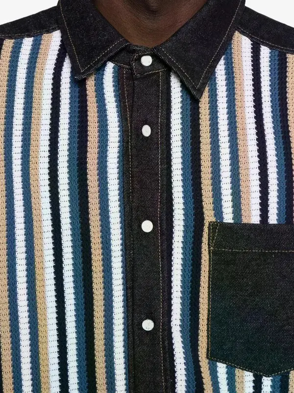 ATOMO FACTORY Stripe Buttoned Shirt