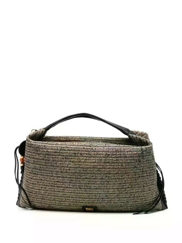 Dkny Logo Detail Woven Tote Bag - Neutrals