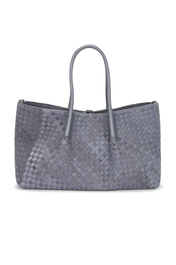 Bottega Veneta Large Pinacoteca Bag - Cloudy Indigo, Gray, & Muse Brass