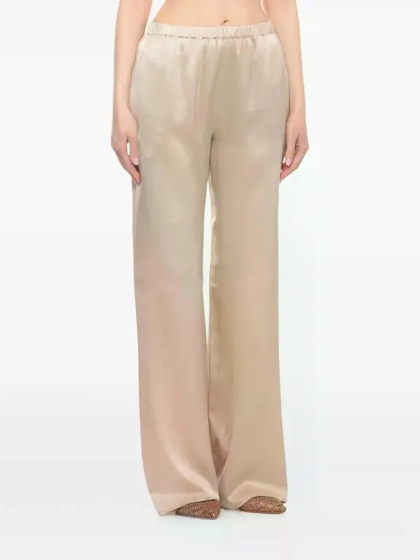 Antonelli Firenze Elasticated Waistband Palazzo Pants - Neutrals