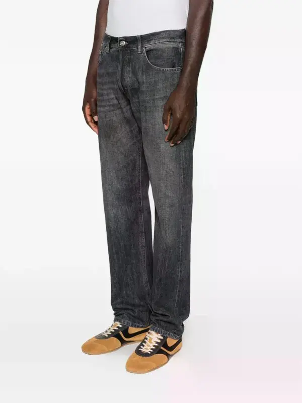 DONDUP Faded Effect Straight Leg Jeans - Blue