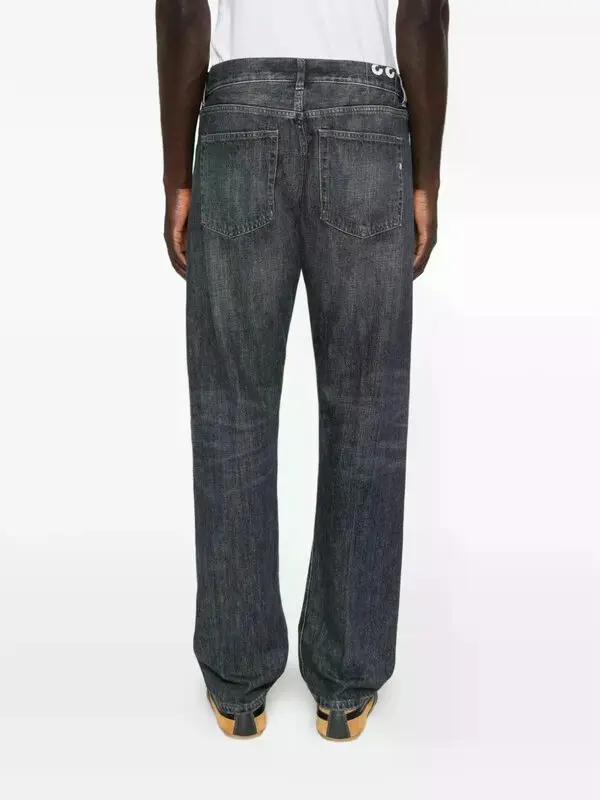 DONDUP Faded Effect Straight Leg Jeans - Blue