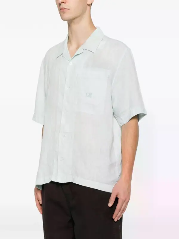 C.P. COMPANY Logo-embroidered Short-sleeve Shirt