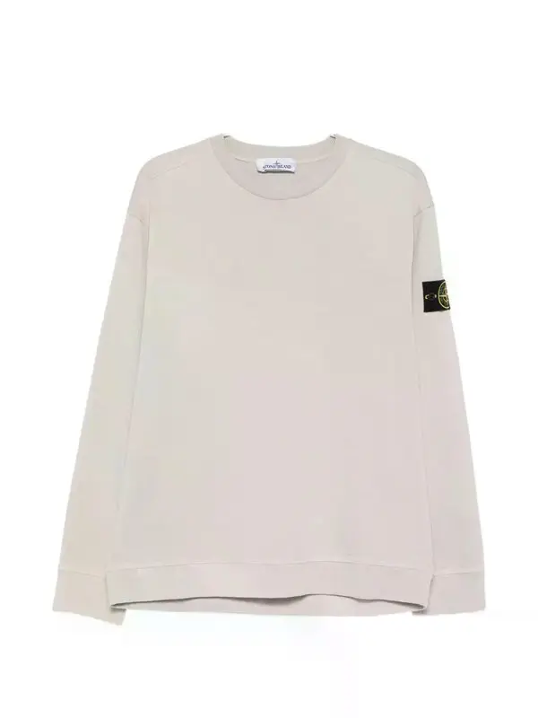 Stone Island Logo Patch Sweatshirt - Neutrals
