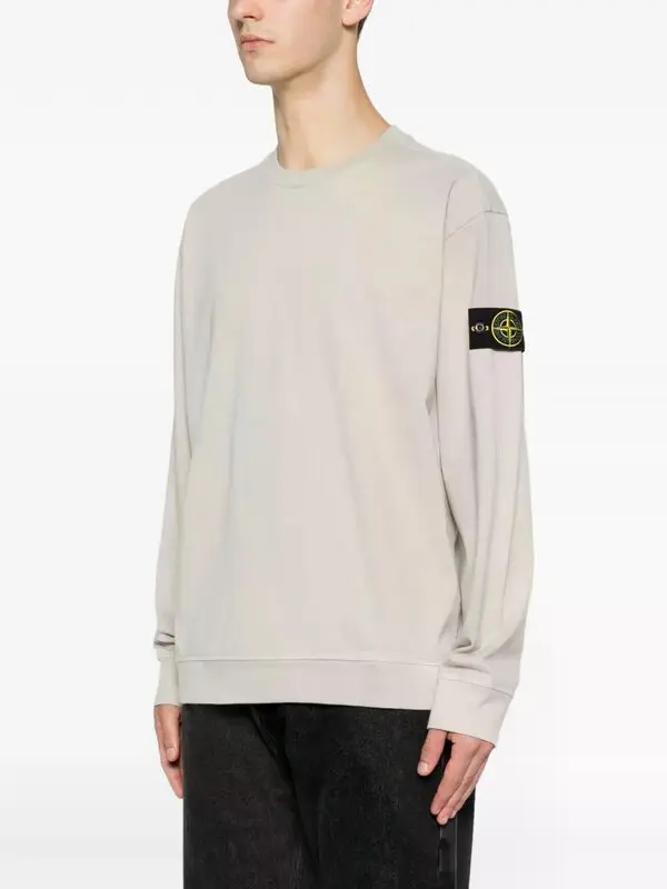 Stone Island Logo Patch Sweatshirt - Neutrals