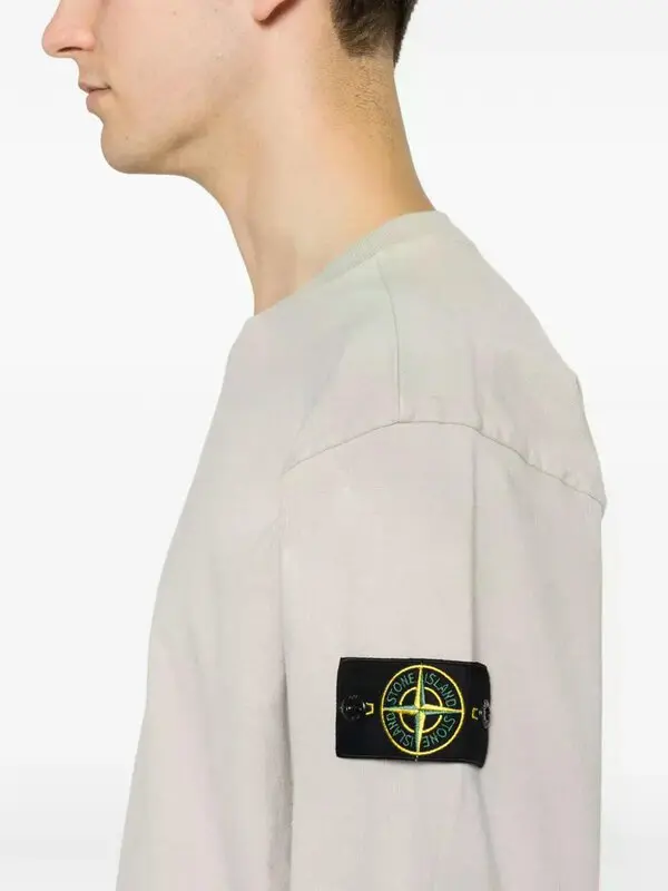 Stone Island Logo Patch Sweatshirt - Neutrals