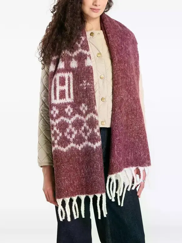 Tommy Hilfiger Fair Isle Scarf - Red
