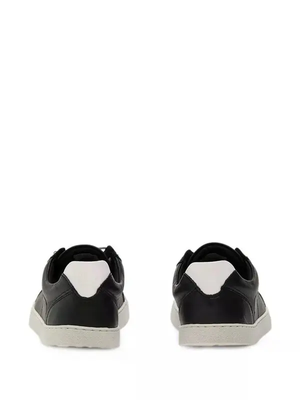 GROUNDIES Round Toe Lace Up Sneakers With Perforated Detailing