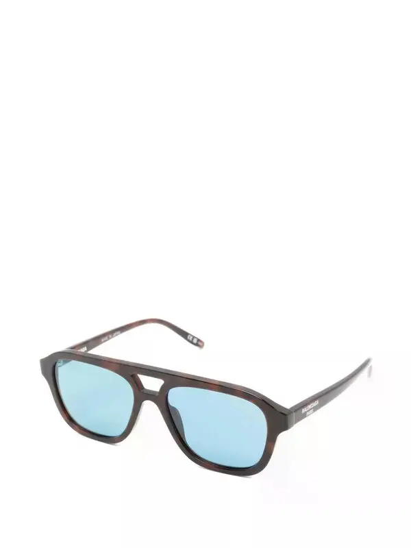 Balenciaga Tortoiseshell-effect Pilot Sunglasses