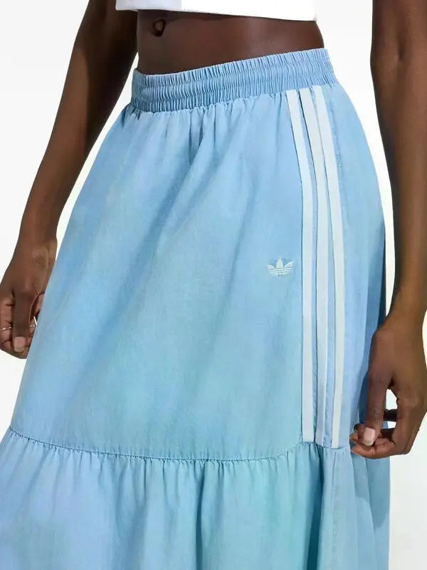 Adidas Tiered Maxi Skirt With Embroidered Logo