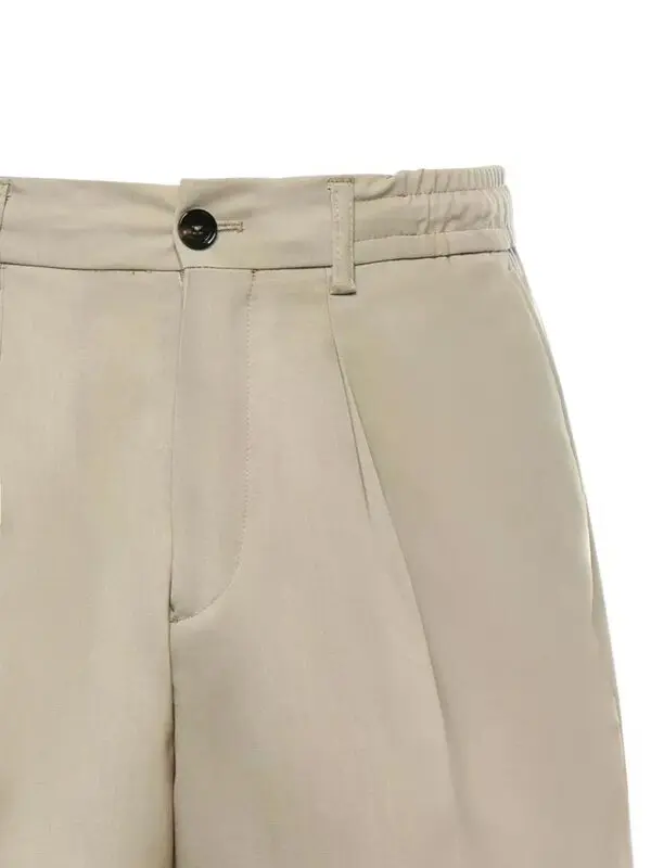BE ABLE Pleated Wool-blend Shorts