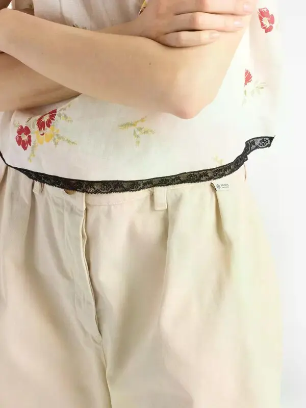 Prada Cotton Gabardine Drawstring Waist Bermuda Shorts