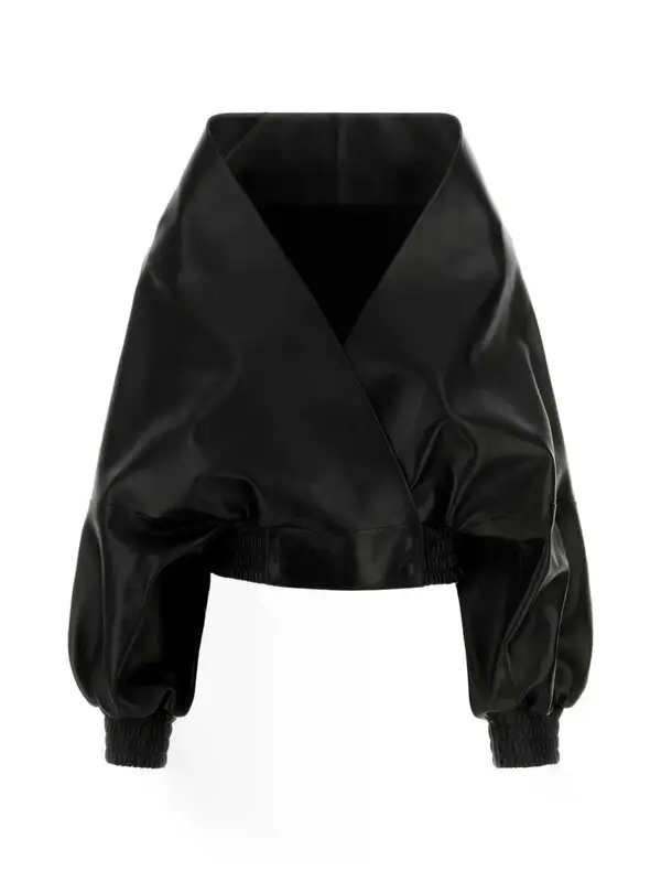 Balenciaga Off-the-shoulder Cropped Jacket
