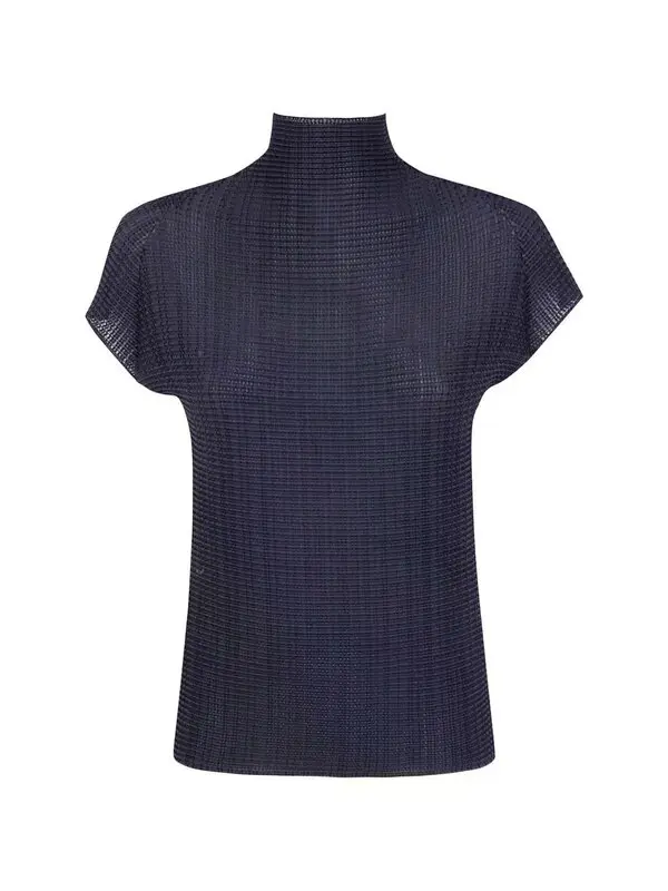 Issey Miyake Plissé-effect High-neck Top