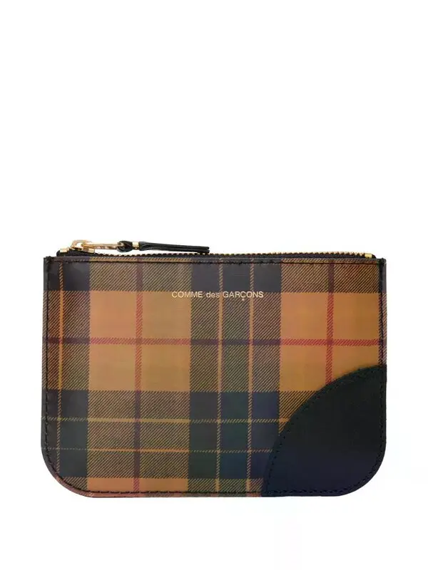 Comme Des Garçons Lenticular Tartan Wallet - Brown