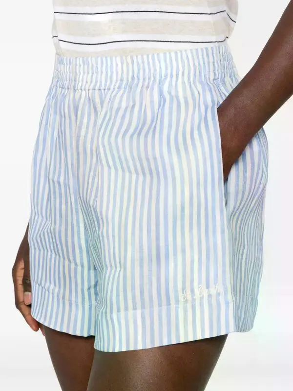 MC2 SAINT BARTH Striped Elasticated Waist Shorts - Blue