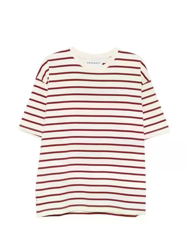 AMARANTO Striped Short-sleeve T-shirt