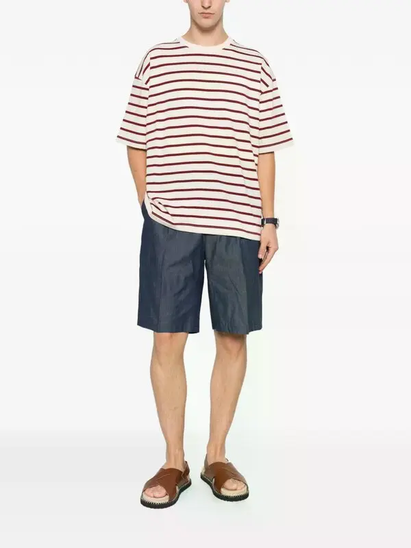 AMARANTO Striped Short-sleeve T-shirt