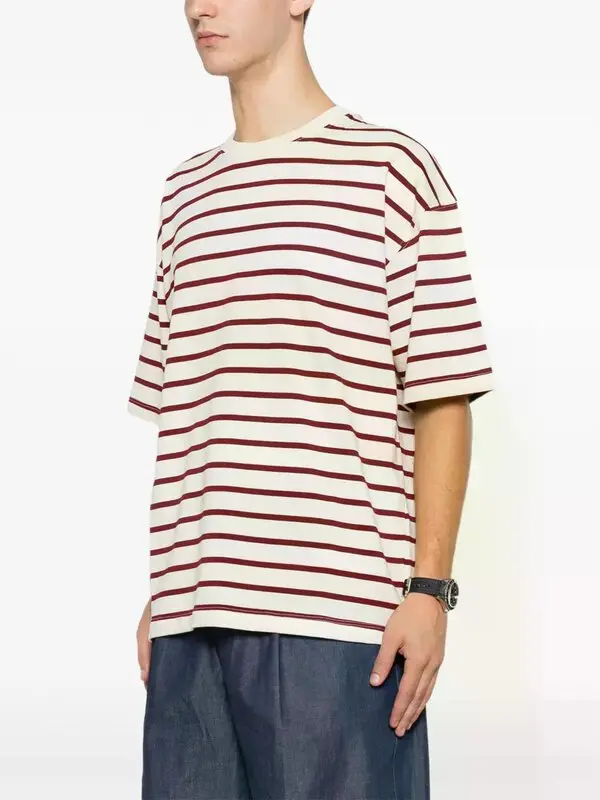 AMARANTO Striped Short-sleeve T-shirt