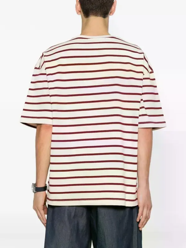 AMARANTO Striped Short-sleeve T-shirt