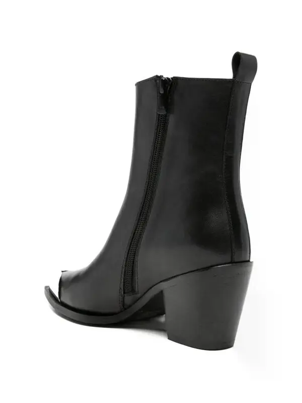 ADRIANNA FERETTI Metal-toe Block Heel Ankle Boots