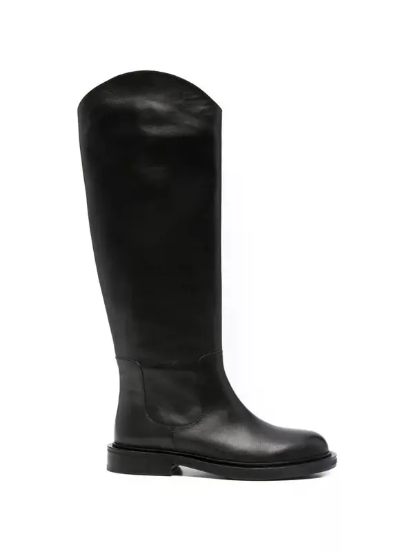 ADRIANNA FERETTI Knee High Curved Edge Boots