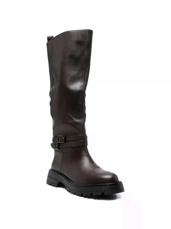 ADRIANNA FERETTI Adrianna Ferretti Buckled Lug Sole Boots