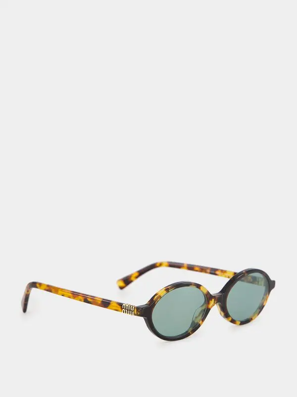 Miu Miu Honey Havana Regard Sunglasses - Brown