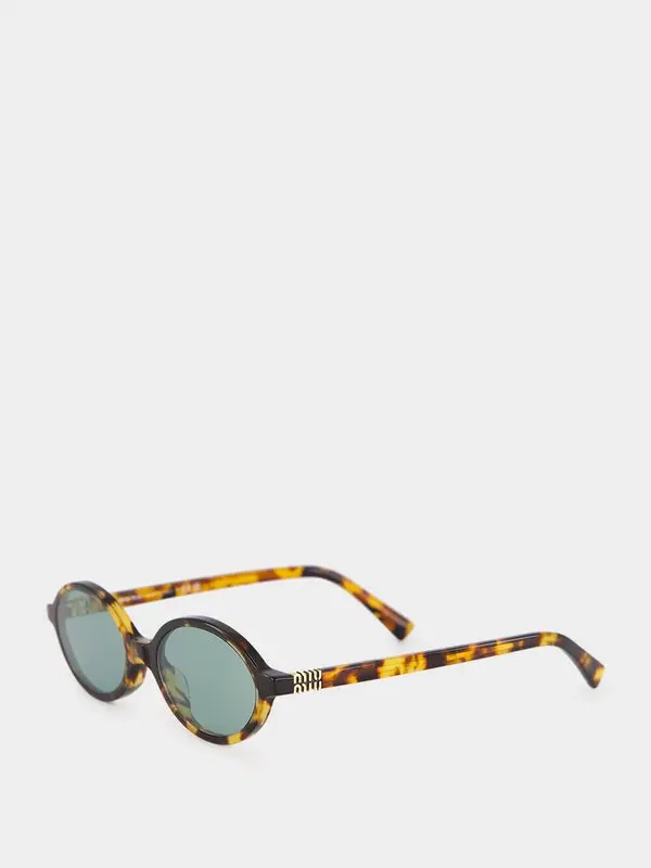 Miu Miu Honey Havana Regard Sunglasses - Brown