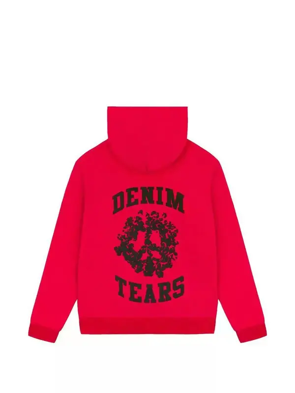DENIM TEARS Zip-up Hoodie With Graphic Print