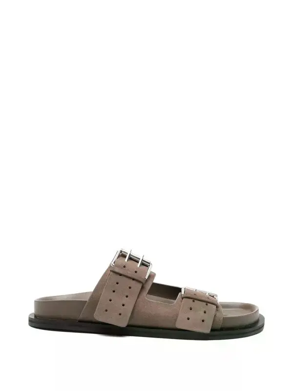 A.emery Buckle-fastening Suede Sandals - Brown
