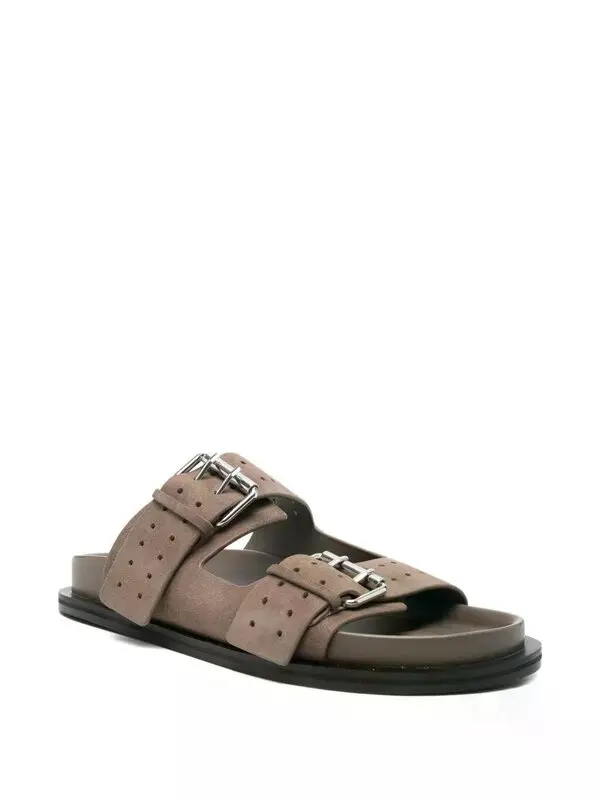 A.emery Buckle-fastening Suede Sandals - Brown