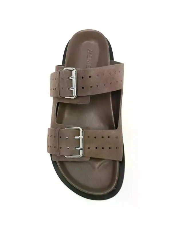 A.emery Buckle-fastening Suede Sandals - Brown