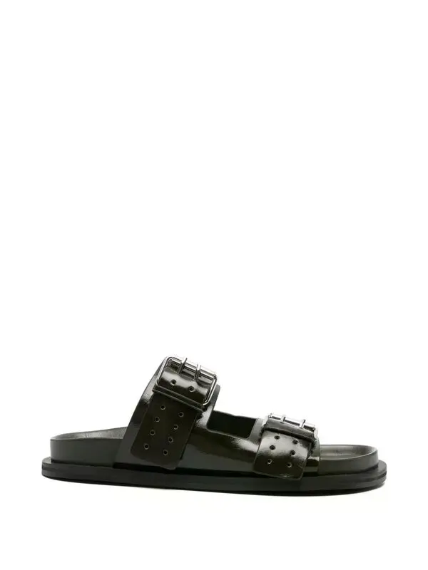 A.emery Leon Flat Sandals - Green