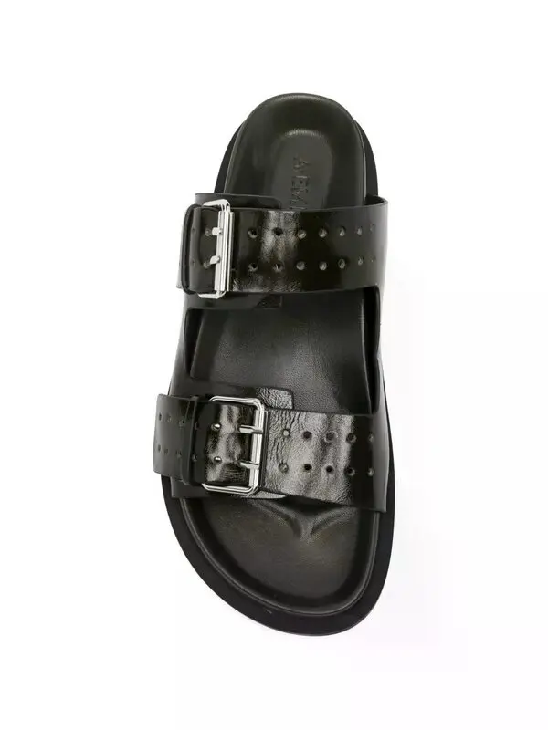 A.emery Leon Flat Sandals - Green